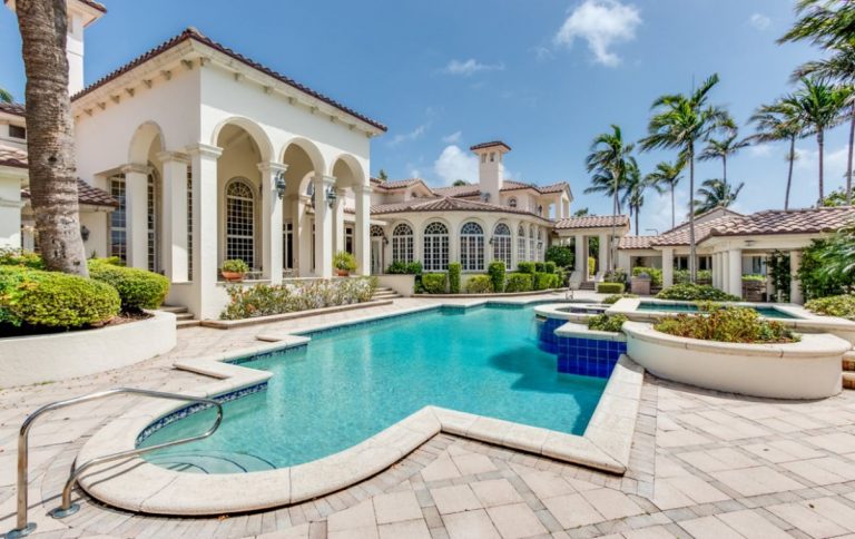 Luxurious Boca Raton Waterfront Estate on Double Lot with Guest House ...