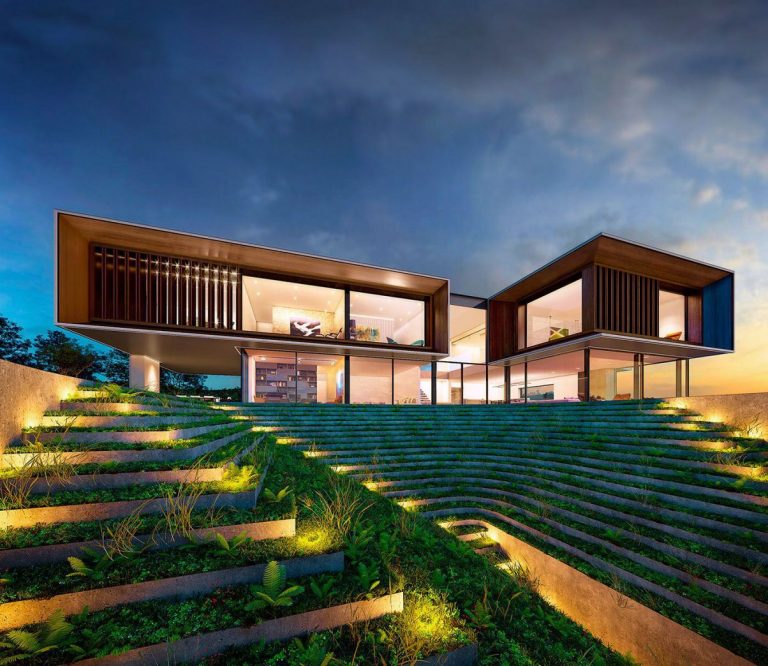 Design Concept of House on The Hill by Alexander Zhidkov Architect