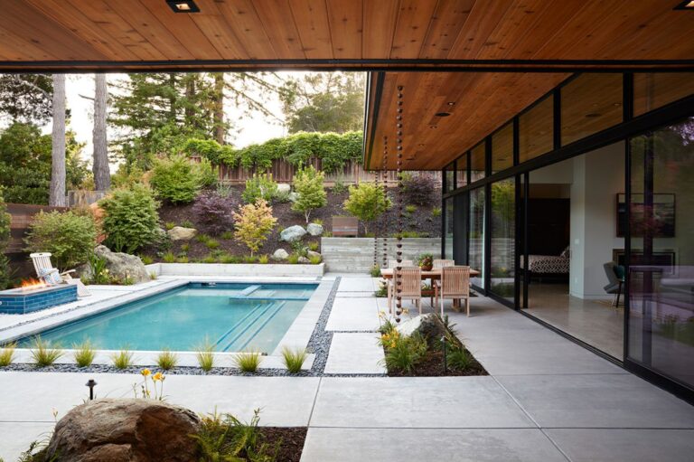 Glass Wall House in Silicon Valley, California by Klopf Architecture