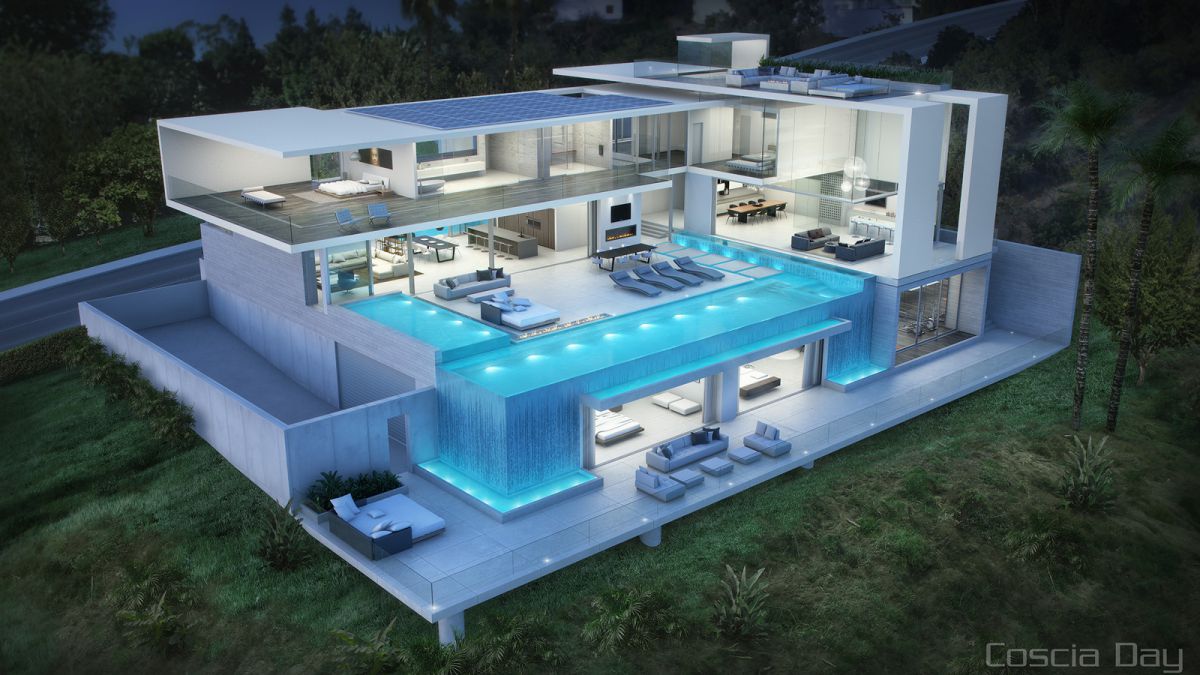 Laurel Way Mansion Concept by Coscia Day Architecture & Design