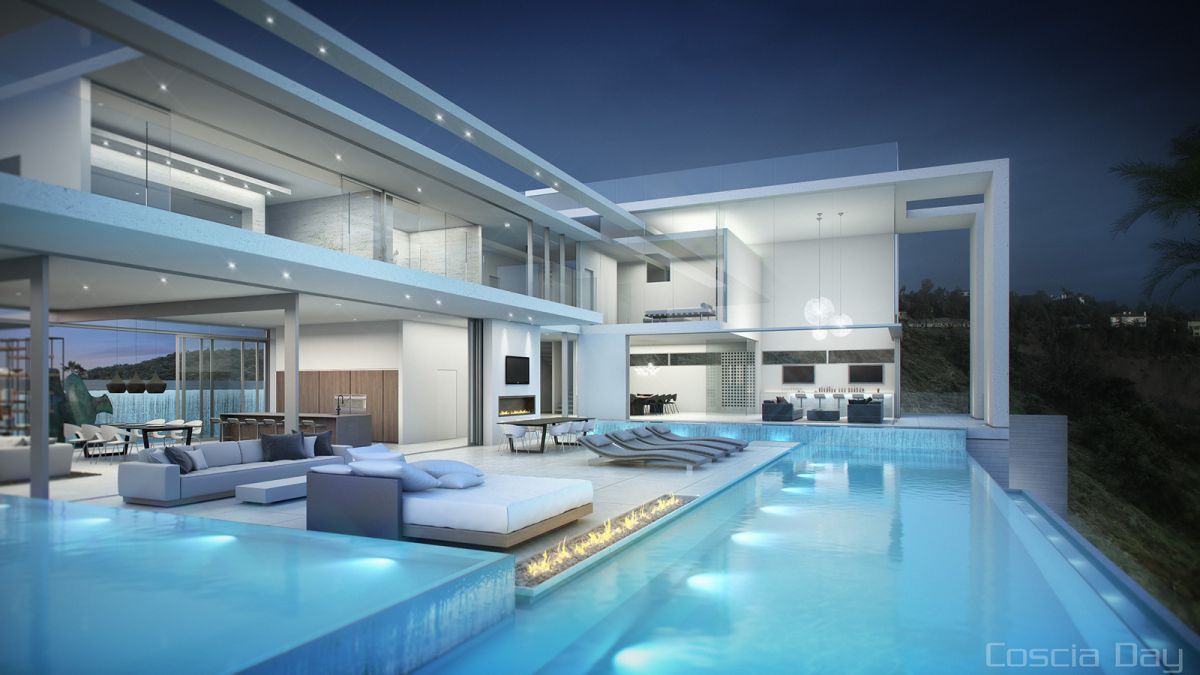 Laurel Way Mansion Concept by Coscia Day Architecture & Design