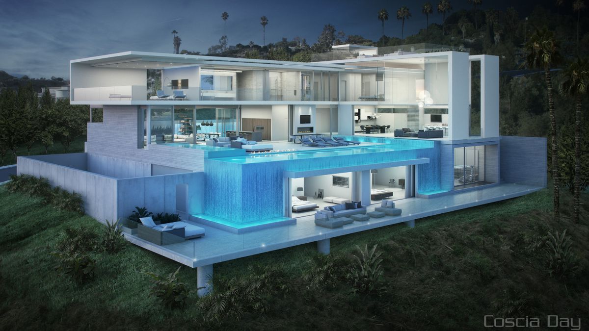 Laurel Way Mansion Concept by Coscia Day Architecture & Design