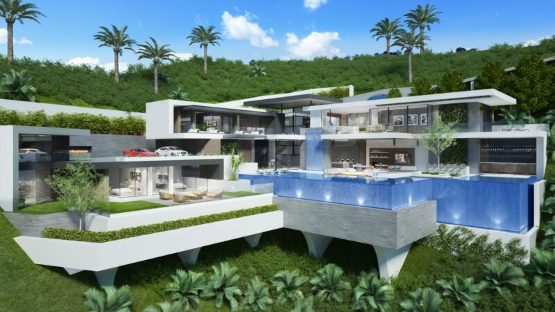 Conceptual Design of Los Angeles Modern Mansion by CLR Design Group