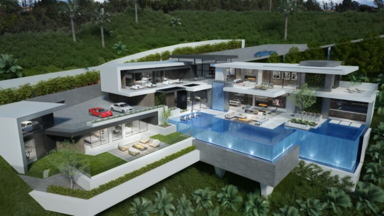 Conceptual Design of Los Angeles Modern Mansion by CLR Design Group