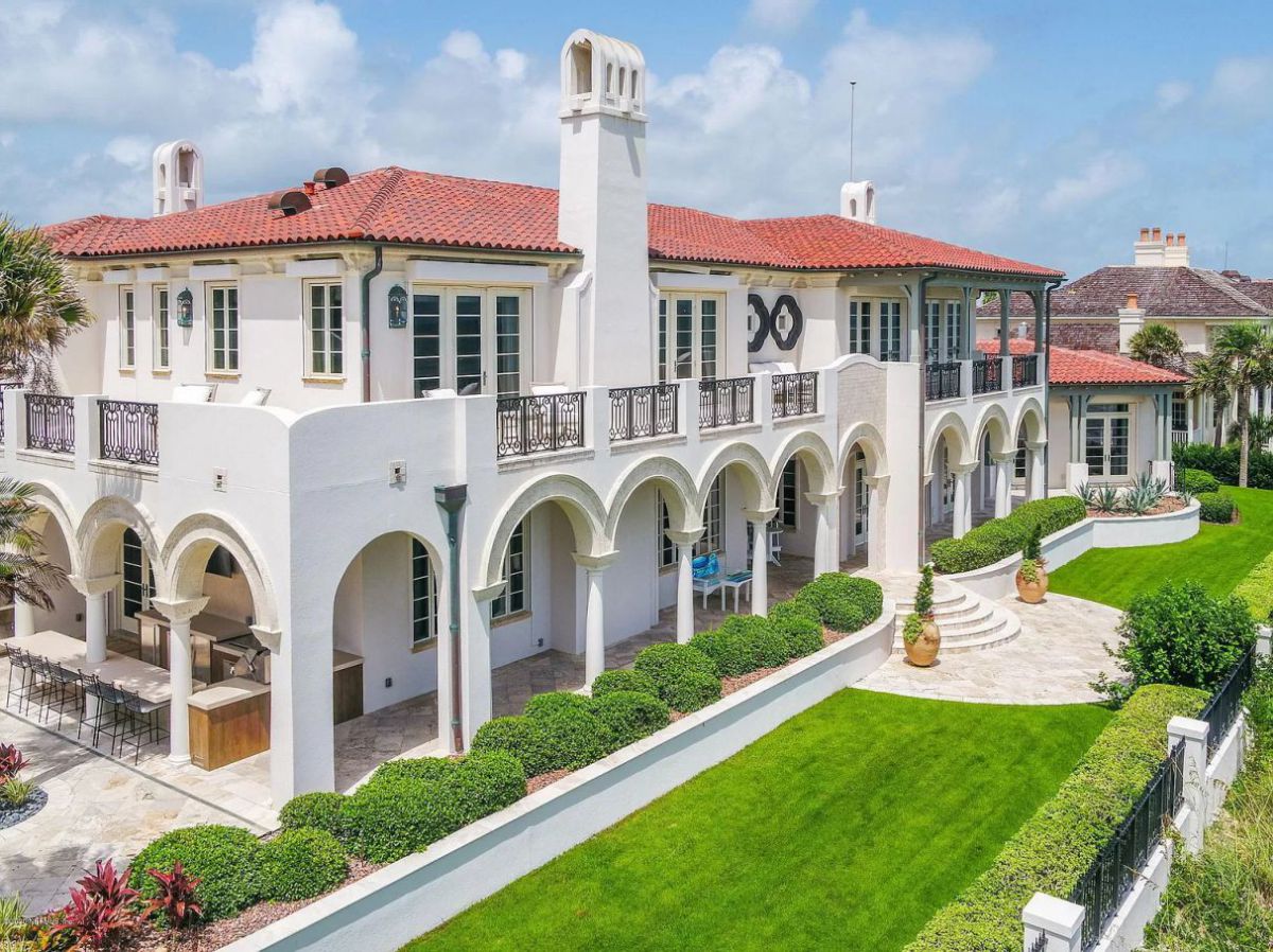 Mediterranean Oceanfront Estate on 2.5 Acres with Resort-Style Pool and ...