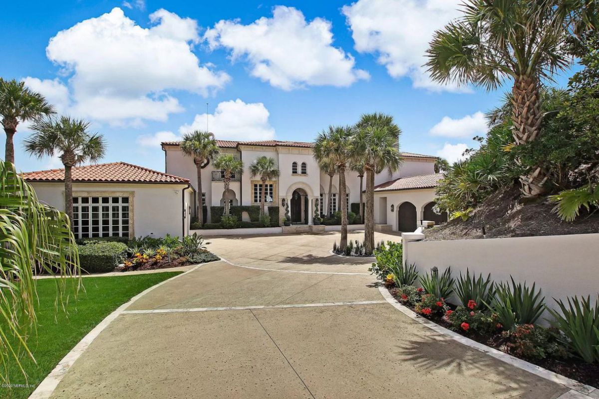 Mediterranean Oceanfront Estate on 2.5 Acres with Resort-Style Pool and ...