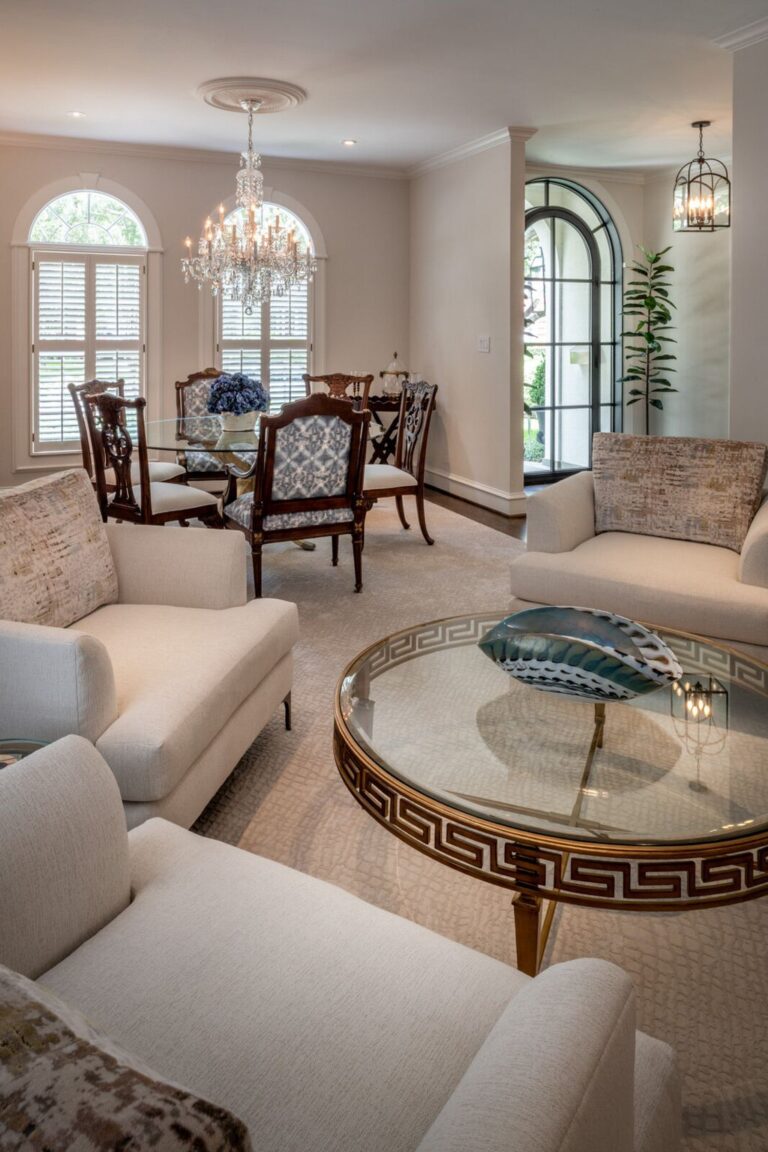 Sophisticated interiors of West University Transitional by The Design Firm