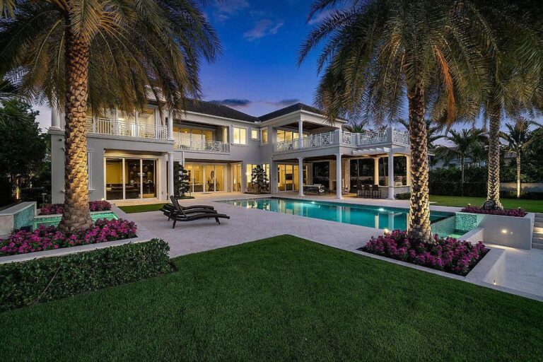 Beautiful Custom Waterfront Transitional Home in Boca Raton