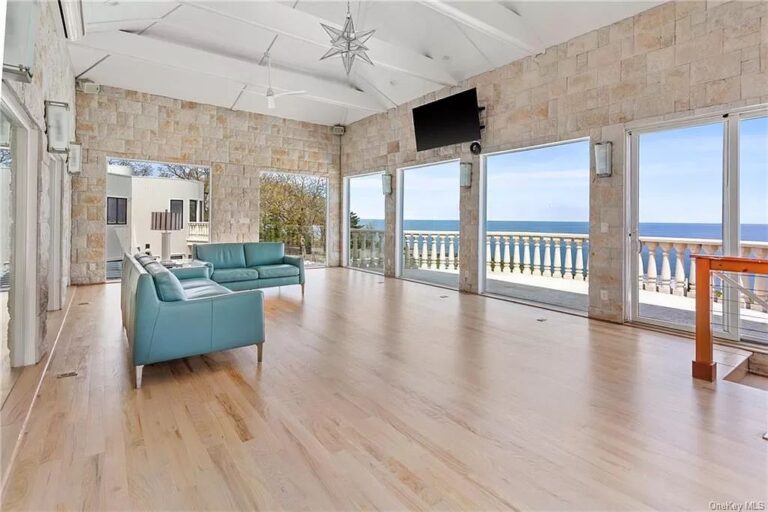 $9,750,000 Beachfront Home in Port Jefferson with Breathtaking Vistas