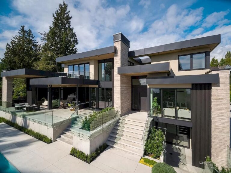 Modern Estate in West Vancouver with Unique Architecture and World ...