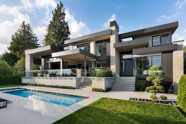 Modern Estate in West Vancouver with Unique Architecture and World ...