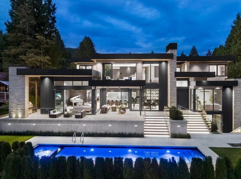 Modern Estate in West Vancouver with Unique Architecture and World ...
