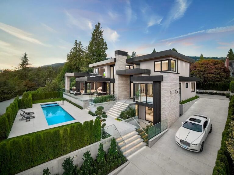 Modern Estate in West Vancouver with Unique Architecture and World ...