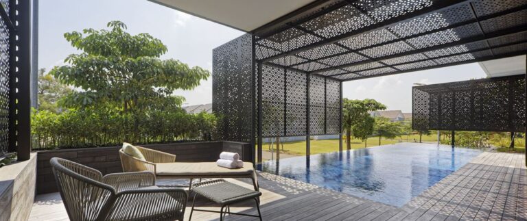 Rubic JGC residence, modern home combine feng shui by Gets Architects