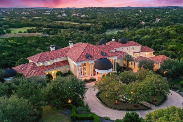 $9.9M Elegant Italian Baroque Mansion in Austin with Breathtaking Views