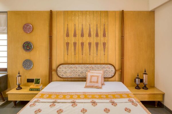 Brick Screen House in charm traditional style in India by MS Design Studio