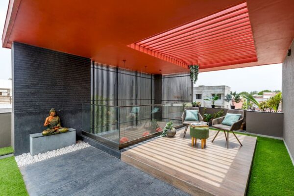 Scarlet House with Unique and Distinct Design by Ghoricha Associate