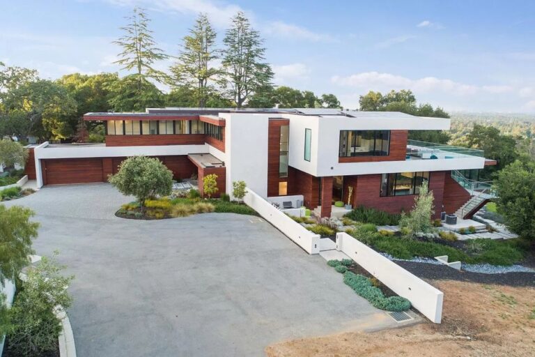 This Architectural Home in Los Altos offers Magnificent Panoramic Bay ...
