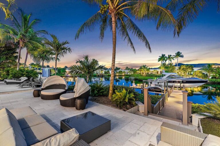 $15M Waterfront Home in Jupiter has resort pool with amazing water views