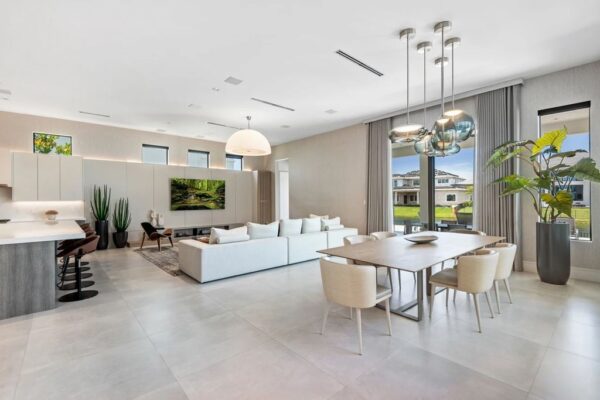 A Professionally Designed Home in Boca Raton with Sleek Glass Staircase ...