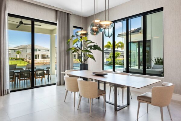 A Professionally Designed Home in Boca Raton with Sleek Glass Staircase ...