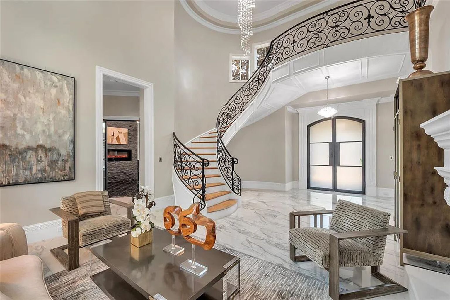 An Extraordinary Modified Tudor Style Custom Home with Sophisticated ...