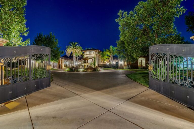 Masterfully Designed Mediterranean Inspired Estate with A Long Circular ...