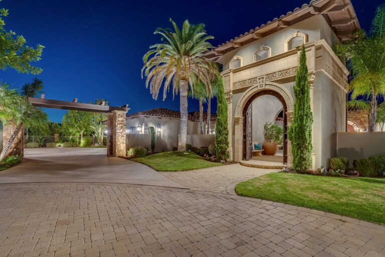 Masterfully Designed Mediterranean Inspired Estate with A Long Circular ...