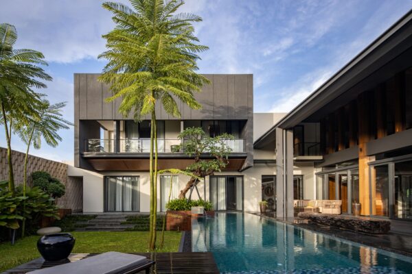 The Alia Residence with Modern Tropical Style in Indonesia by Axial Studio