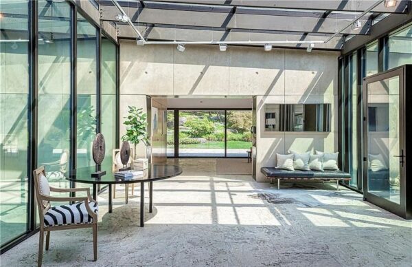 Magnificent Modern Masterpiece Featuring Exceptional Design of Steel, Cement and Glass in ...