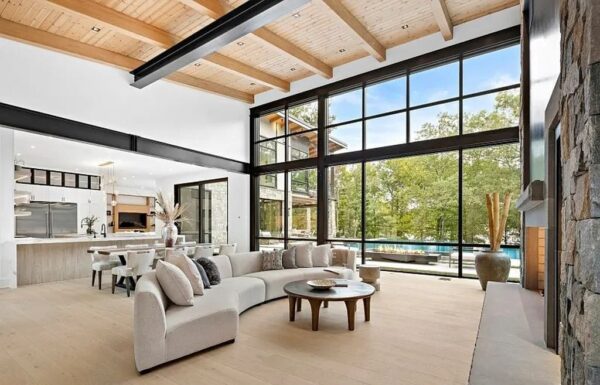Modern Estate Sits on an 8-Acre Private Peninsula Surrounded By Water ...