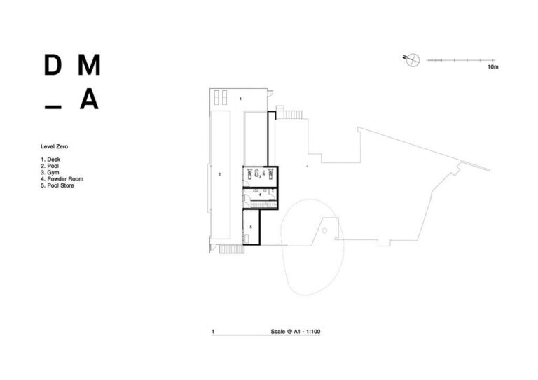 Mahuika House with spaces extend over the pool below by Daniel Marshall