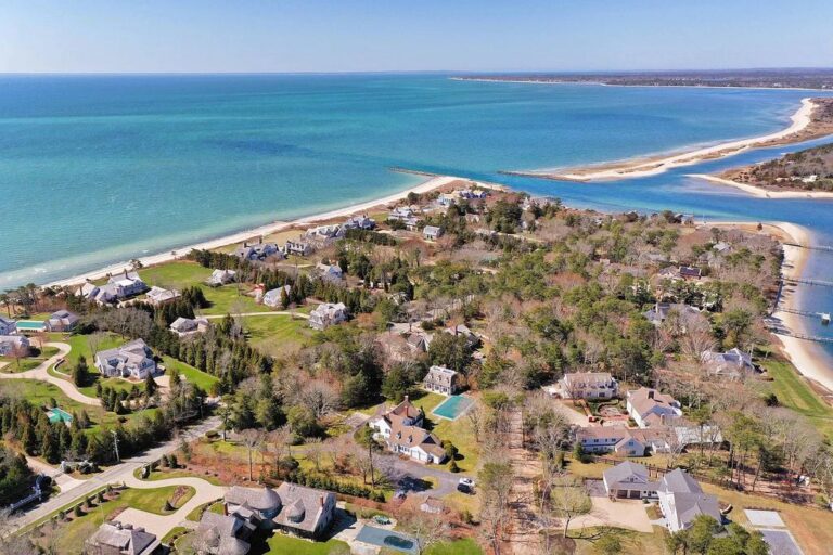 Private Compound with Manicured Lawns and Trees in Osterville, MA On ...