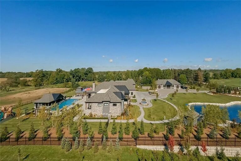 Spectacular Mansion Set on a 5.2-Acre Paradise Estate in Ontario, Canada