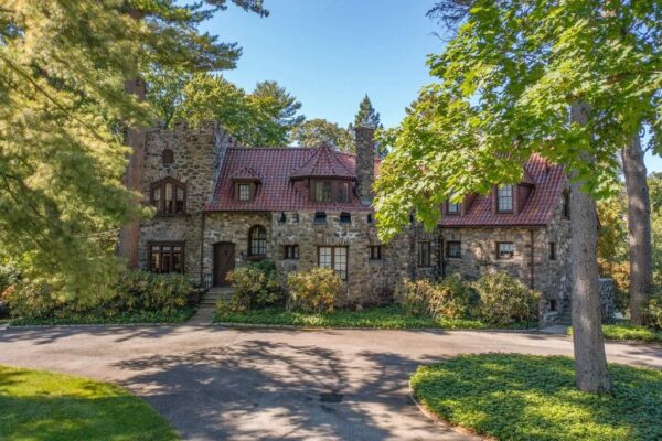 Stately Stone Manor with Modern Amenities on a Serene 2.83-Acre ...