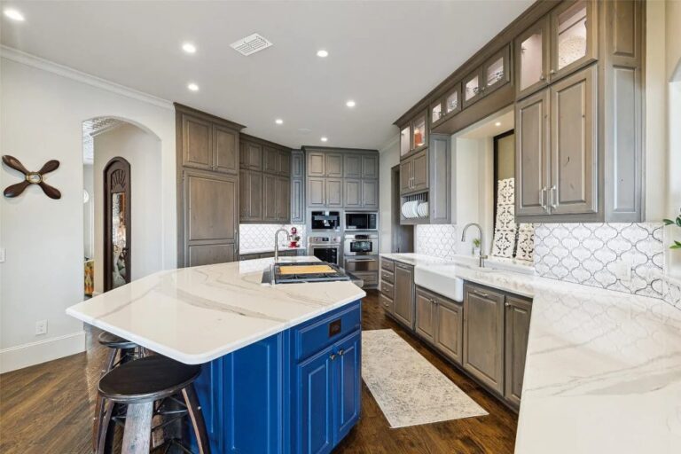 Upscale Mediterranean Lakefront Home in Lakewood Village with Rare Dock ...