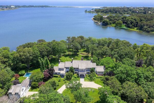 Wainscott, NY Estate with 827 ft. of Water Frontage and Unparalleled ...