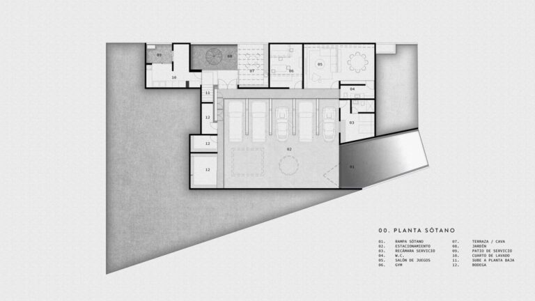 House PF for privacy and isolated spaces from outside by AE Arquitectos