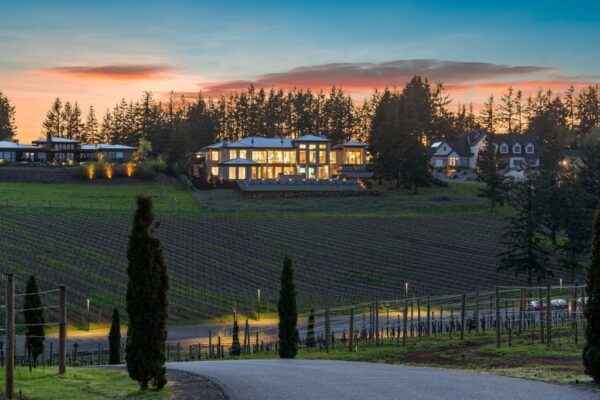 Vineyard Estate with Mt Hood Views and Napa-Inspired Ambiance in West ...
