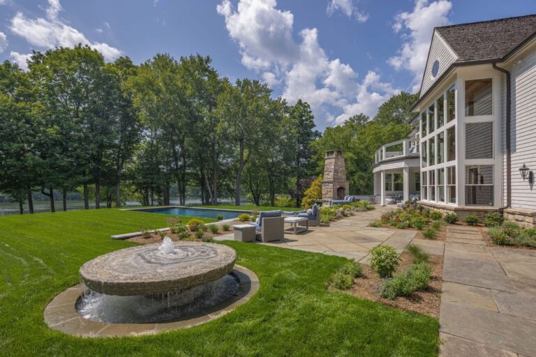 Captivating Stone and Shingle Manor with Spectacular Lakefront Setting ...