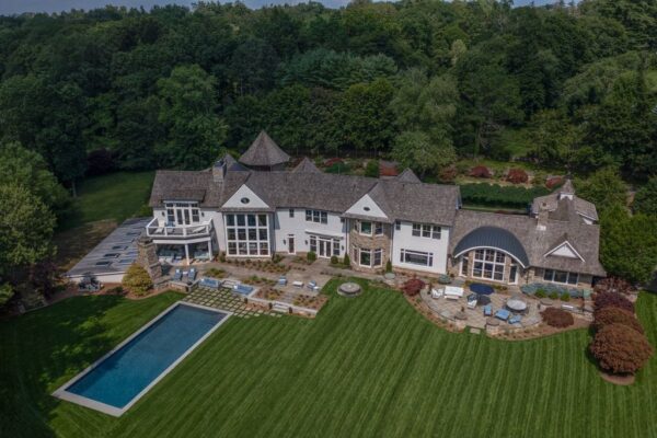 Captivating Stone and Shingle Manor with Spectacular Lakefront Setting ...