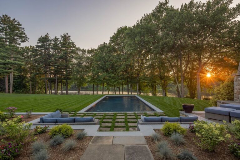 Captivating Stone and Shingle Manor with Spectacular Lakefront Setting ...