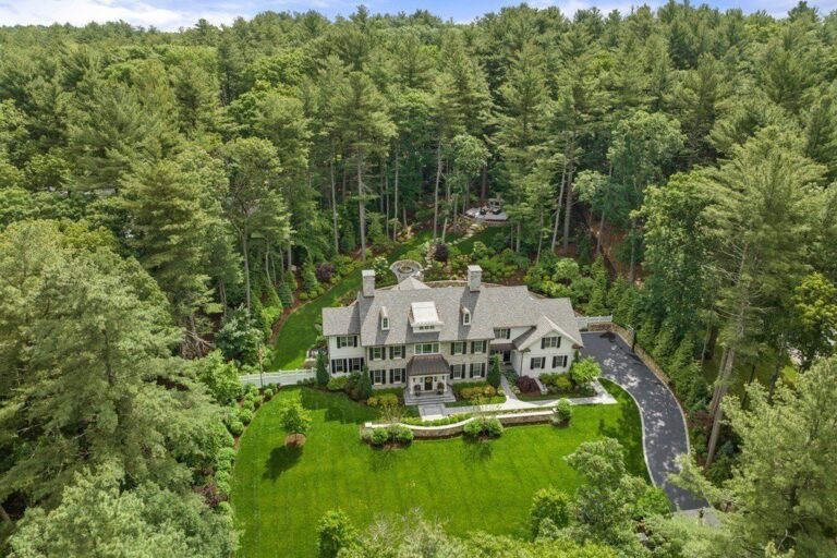 Stunning Custom Colonial Home in Weston, Massachusetts with Impressive ...