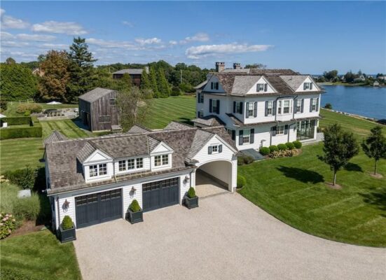 $8.35 Million Transitional Colonial Home with Sweeping Water Views in ...