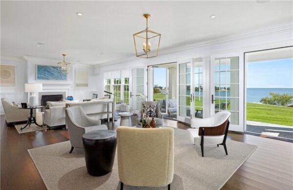 $8.35 Million Transitional Colonial Home with Sweeping Water Views in ...