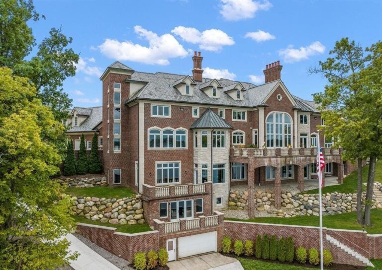 Handcrafted Masterpiece on 25 Acres of Pure Luxury in Goodrich, Michigan