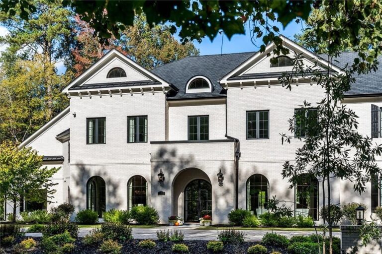 Stunning 'Alaska White' Four-Sides Brick Home in Marietta, Georgia