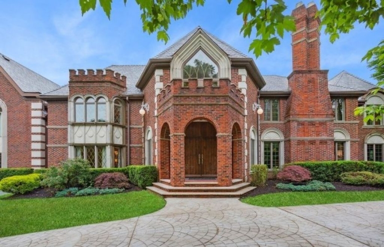 Extraordinary Castle-Inspired Custom Home, Great Brook Manor, Hits ...