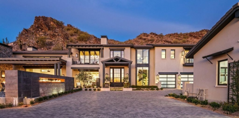 Stunning Estate in Silverleaf with Breathtaking Sunset and City Light ...