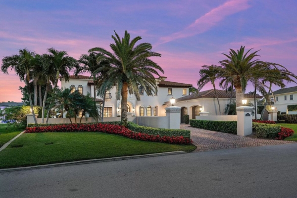 Opulent Waterfront Mansion with Resort-Style Features in Boca Raton
